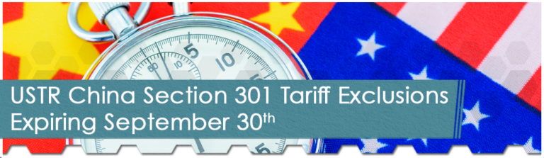 USTR China Section 301 Tariff Exclusions Expiring September 30th - The ...